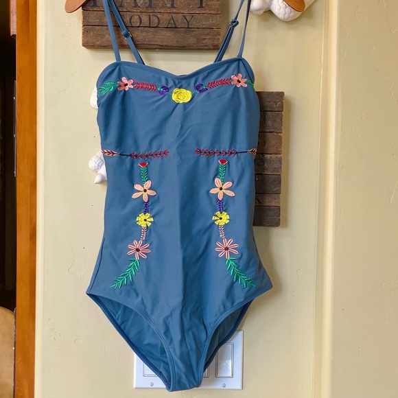 Rad Swim | Swim | Rad Swim Anna Embroidered Floral One Piece Swimsuit ...